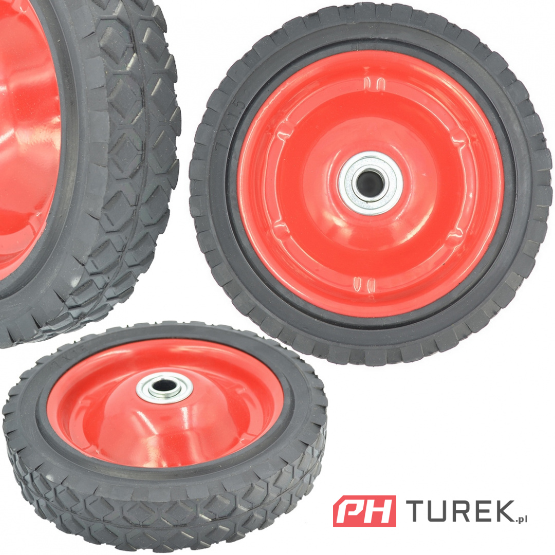 Koło kosiarki 17,5cm 2 łożyska metalowe opona guma phturek.pl